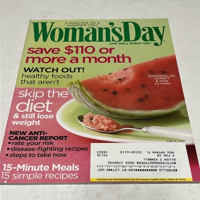 Woman's Day Magazine June 16, 2009 Issue - Live Well Every Day - 15 ...