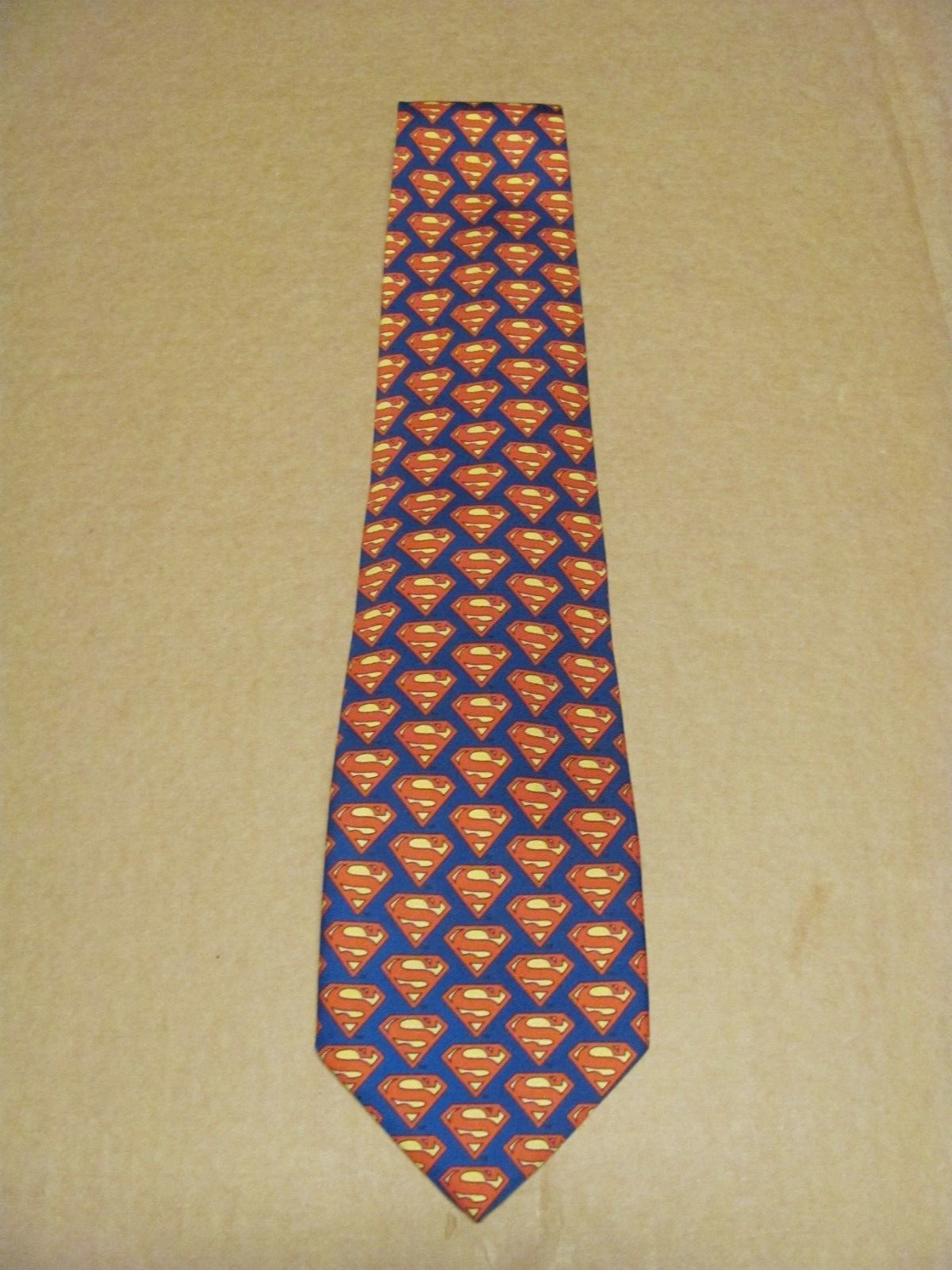 Vintage Superman Logo Tie Superhero TM & DC Comics 50… - Gem