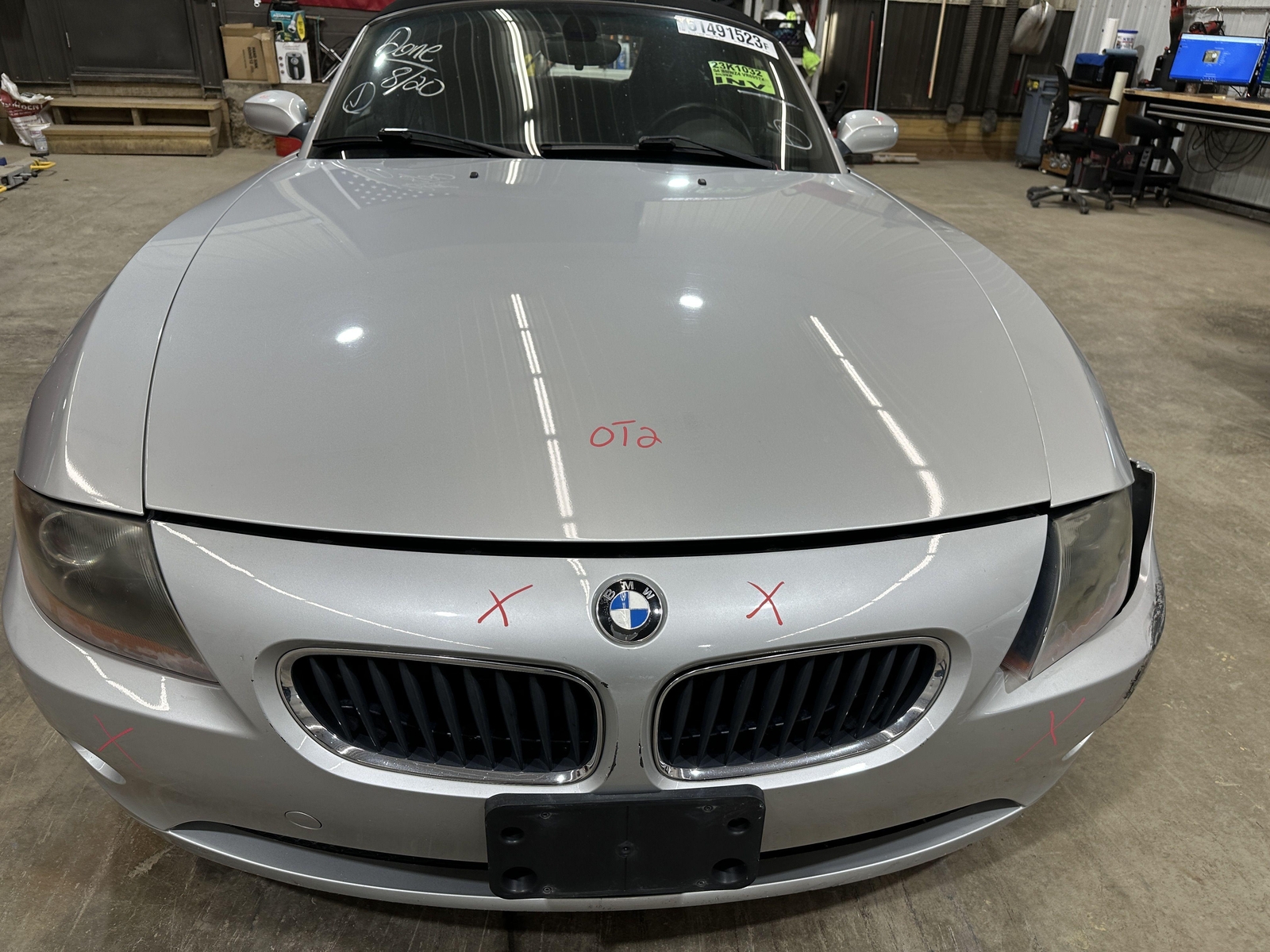 2003-2005 BMW Z4 Front Hood Panel Bonnet w/ Hinges Titan-Silver ...