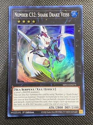 YuGiOh Number C32: Shark Drake Veiss MP23-EN279 Super Rare 1st Edition ...