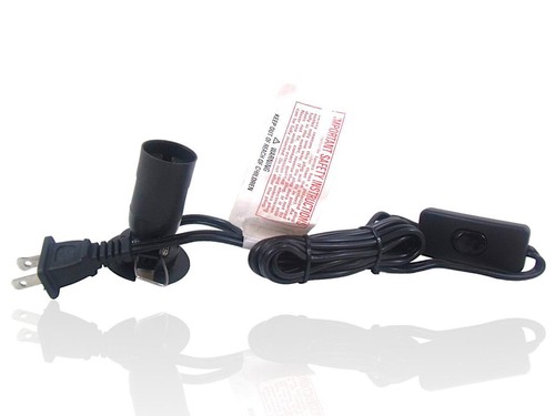 Salt Lamp / Night Light Bulb Power Cord- E12 Socket w/ On/Off Switch ...