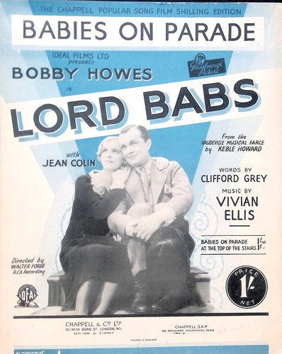 Babies On Parade Sheet Music Lord Babs Bobby Howes Jean Colin British ...