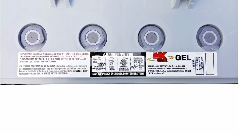 QTY 6: 12V 12 Volt GEL Golf Cart Battery for Chrysler GEM Polaris E2 E4 ...