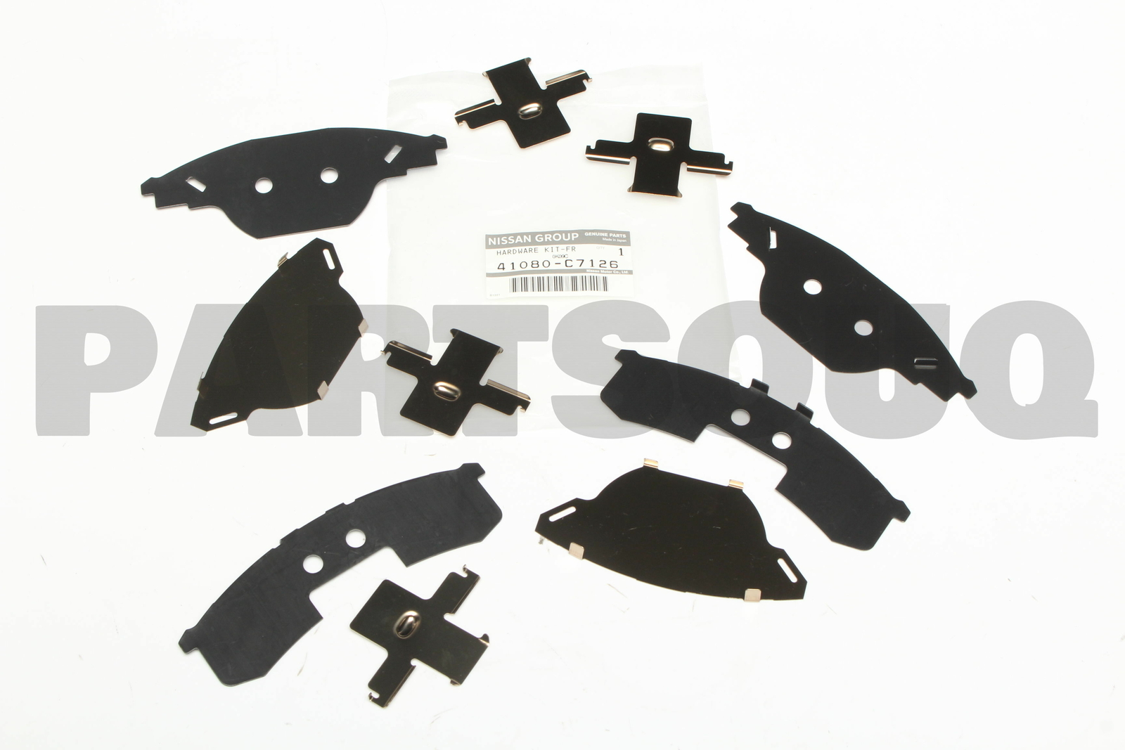 41080C7126 Genuine Nissan HARDWARE KIT-FRONT DISC BRAKE PAD 41080-C7126 ...