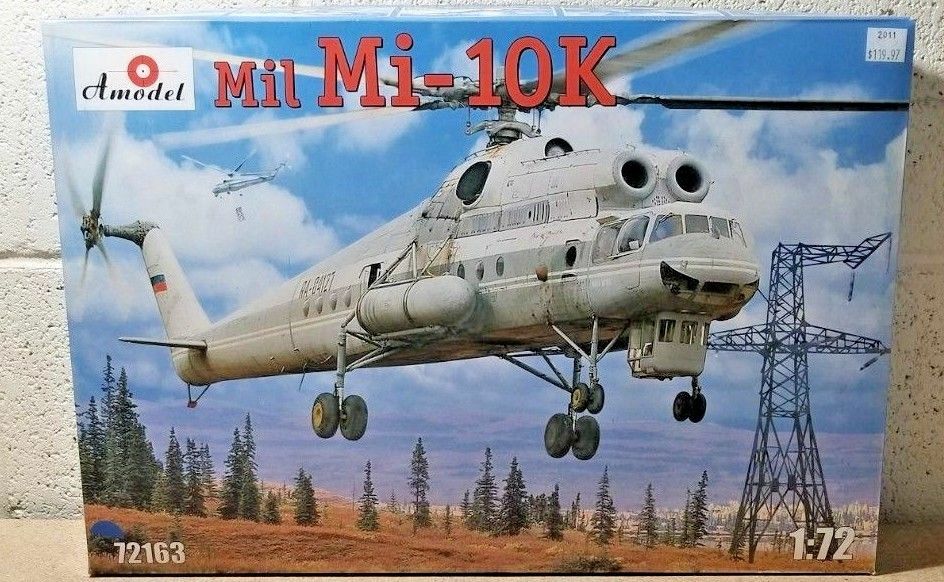 Amodel 72163 - 1/72 Mil Mi-10K Soviet 'Flying Crane', plastic scale ...