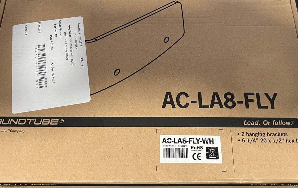 Soundtube Fly Point Plates White AC-LA8-FLY New in Box For use with LA8 ...