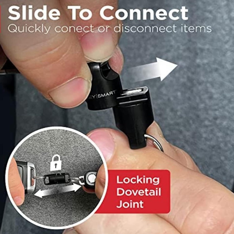 KeySmart MagConnect Pro Locking Magnetic Keyring Quick Connect Black | eBay