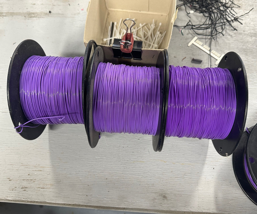 20AWG teflon mil-spec 19 strand silver plated wire violet E20 19 7 ...