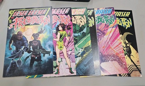 Laser Eraser & Pressbutton #1 2 3 4 5 6 - Complete Set - Eclipse 1985 ...