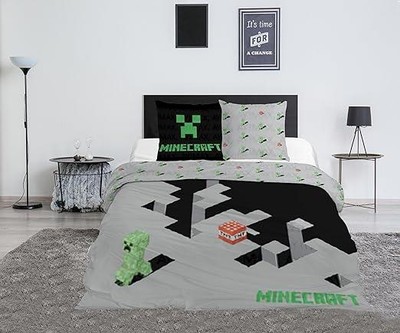 Minecraft Double Bedding Set, Reversible 240 x 220 cm + 2 Pillowcases ...