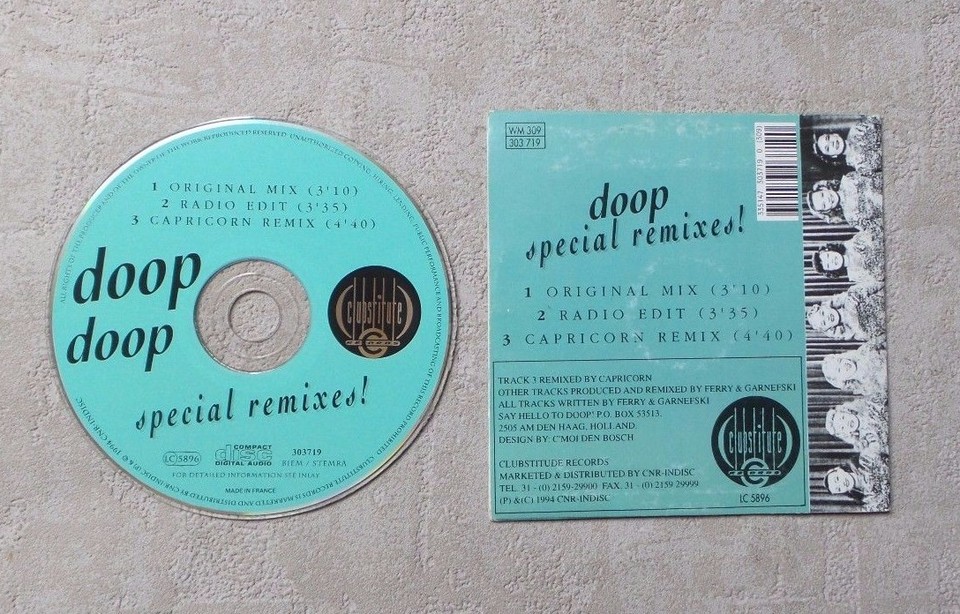 CD AUDIO MUSIQUE/ DOOP "DOOP SPECIAL REMIXES" 3T CD SINGLE 1993 ...