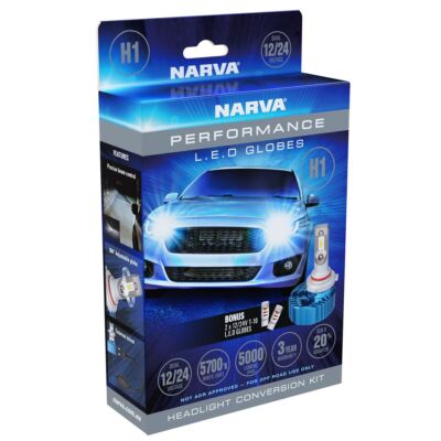 Narva H1 12/24V LED Headlight Conversion Kit 5700K BONUS Parking LED ...