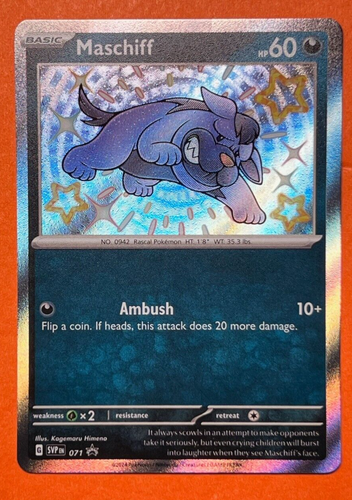 Maschiff SVP 071 - Shiny Holo Promo -Paldean Fates - Pokemon - NM | eBay