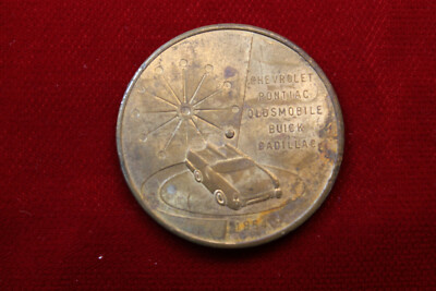 VINTAGE COIN MEDAL GENERAL MOTORS MOTORAMA OF 1954 CHEVROLET PONTIAC ...