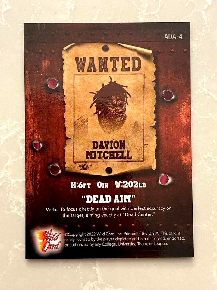 Davion Mitchell 2022 Wild Card Alumination #ADA-4 Dead Aim #/275 | eBay