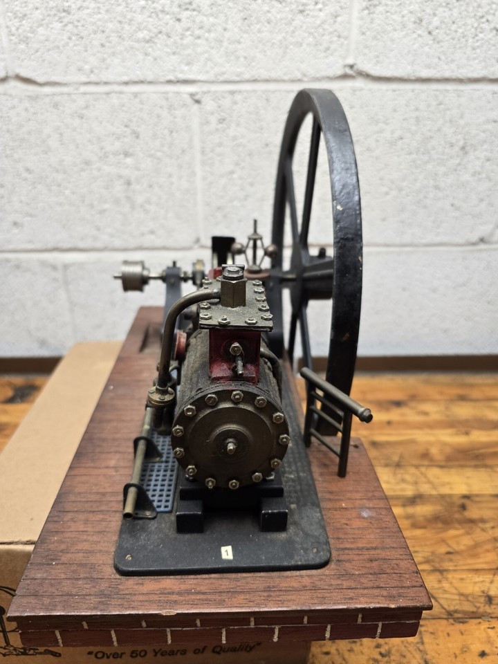 Vintage Horizontal Piston Steam Engine Model 12" Flywheel High Quality ...