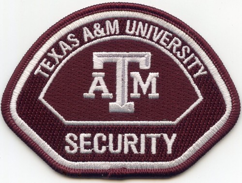 TEXAS A&M UNIVERSITY CAMPUS SECURITY police PATCH | eBay