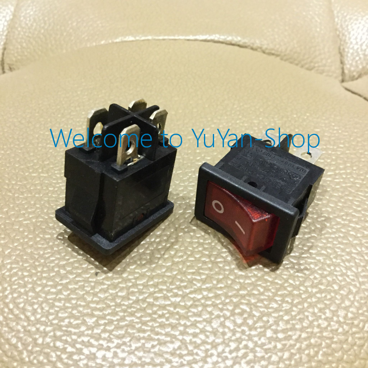 2pcs RLEIL RL3-4T125/55 10A 125V 4 Pins Rocker Switch with Red lamp # ...