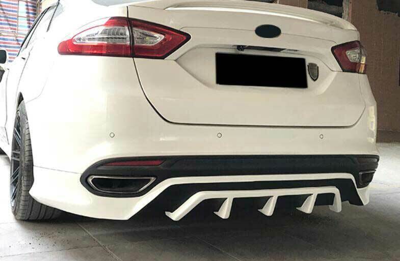For Ford Mondeo Fusion 2013-2020 Primer Black Rear Bumper Diffuser Lip ...