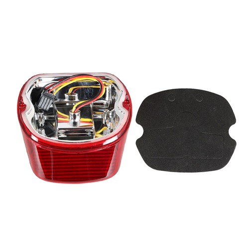 For Dyna FLST FXSTB FXST Touring Red LED Rear Tail Lights Brake Lights ...