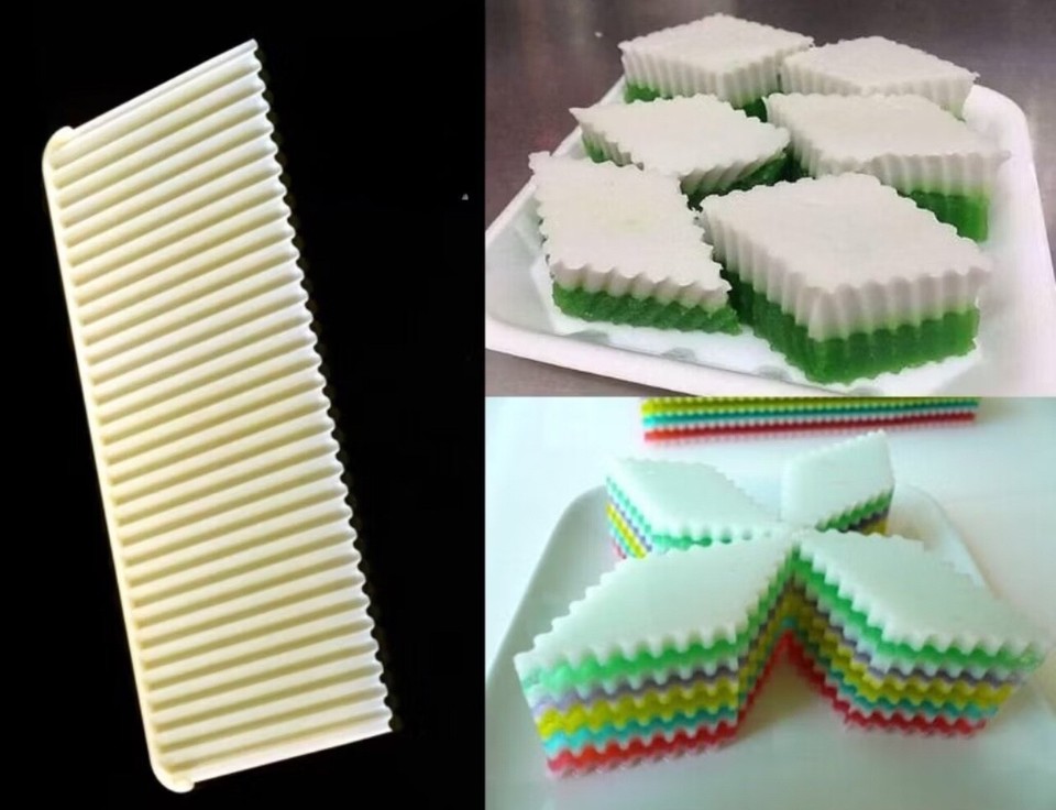 2 PCS Plastic Jelly Knife Jelly Wave Rectangular Agar Agar | eBay