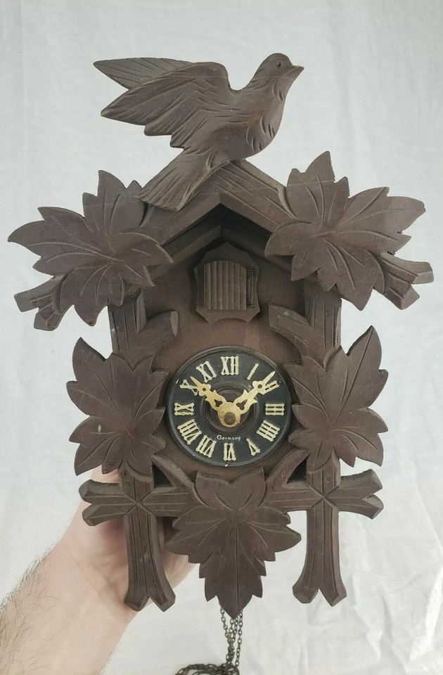 Vintage Antique Black Forest Cuckoo Clock Germany Badufa Bird Topper | eBay