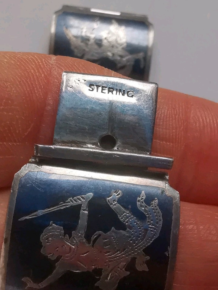 Sterling Silver SIAM Panel Bracelet 39g. R5M | eBay UK