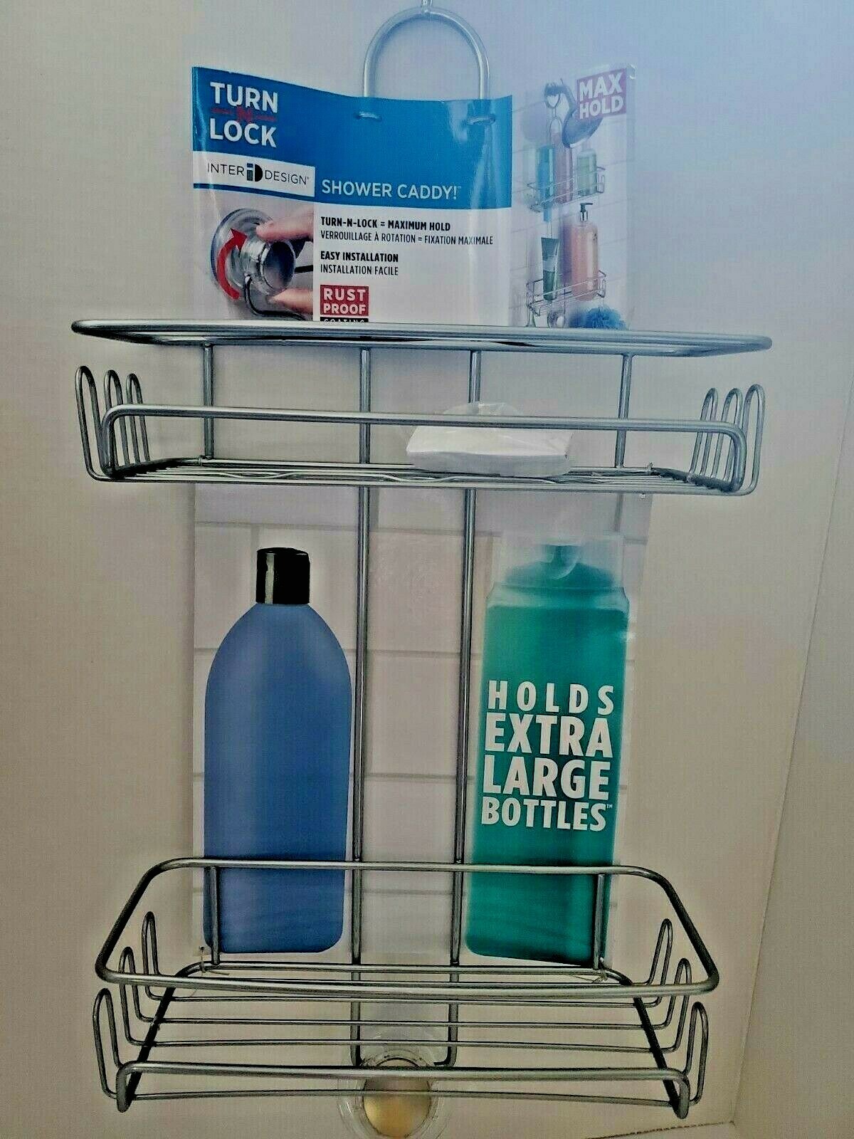 Inter Design Turn n Lock Shower Caddy with Rust Proof Coating | eBay