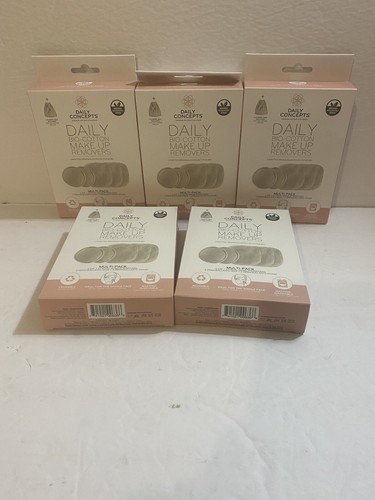 5 Daily Concepts Bio-Cotton Make Up Removers 2 Eye&3 Facial Multi-Pack ...