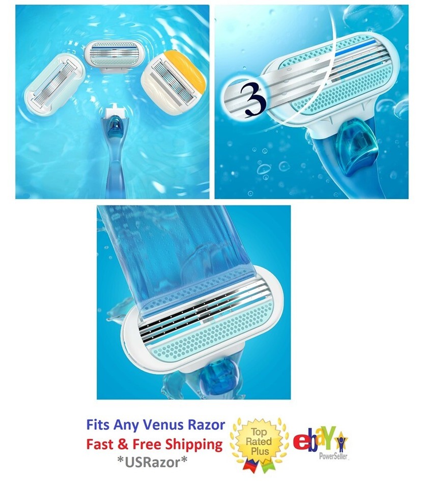 Gillette Venus Divine Razor Blades 2 Refill Cartridges Shaver Made USA ...