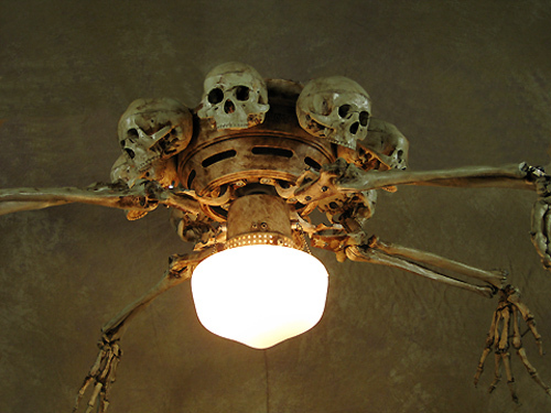 Skeleton Arm Ceiling Fan w/ Skulls, Halloween Prop, Human Skeletons | eBay