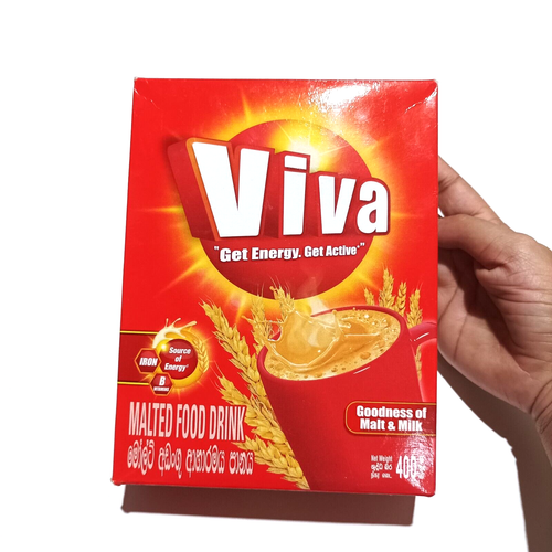Viva Milk Powder Energy Food Drink Pack 14oz (400g) Malt Tea Ceylon ...