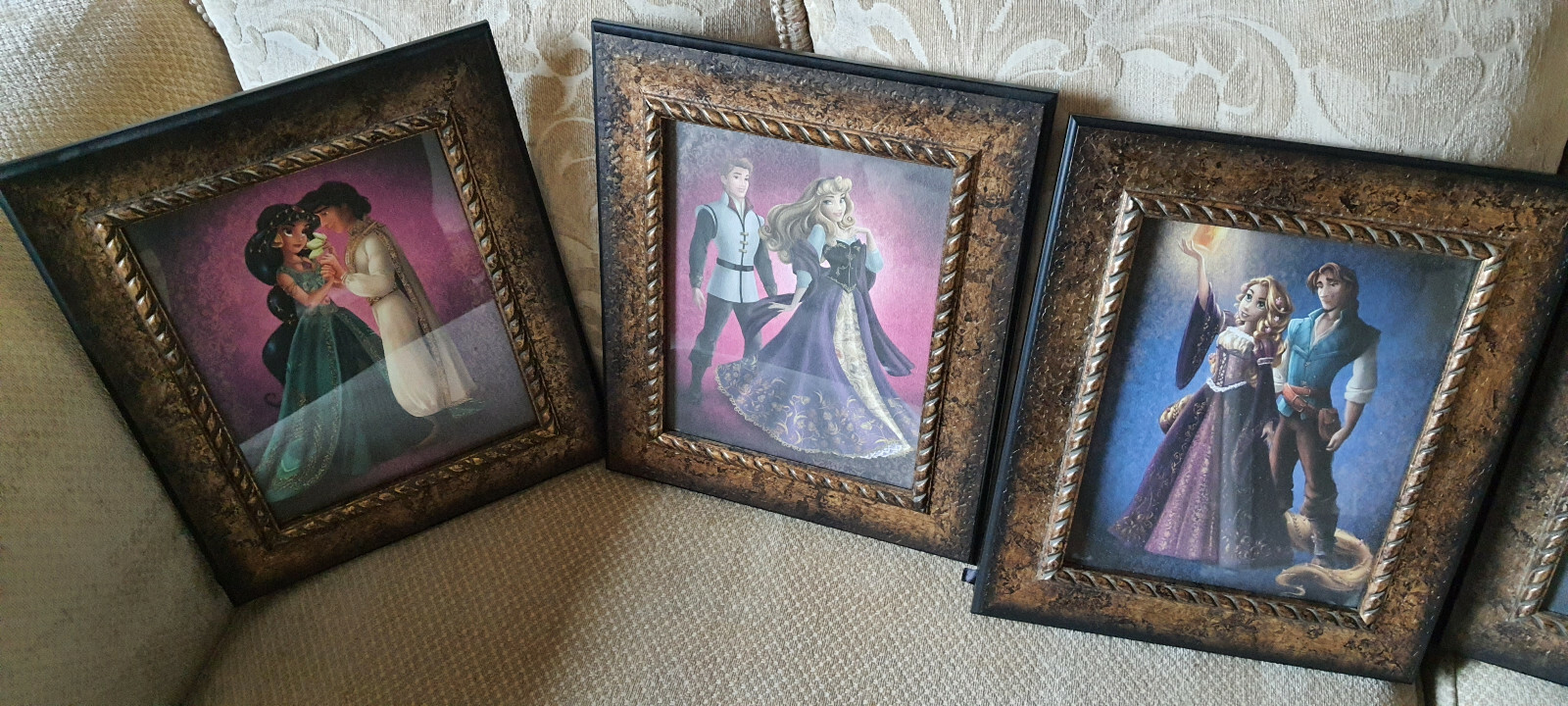 6 DISNEY FAIRYTALE DESIGNER COLLECTION PRINCESS LITHOGRAPH SET WITH ...