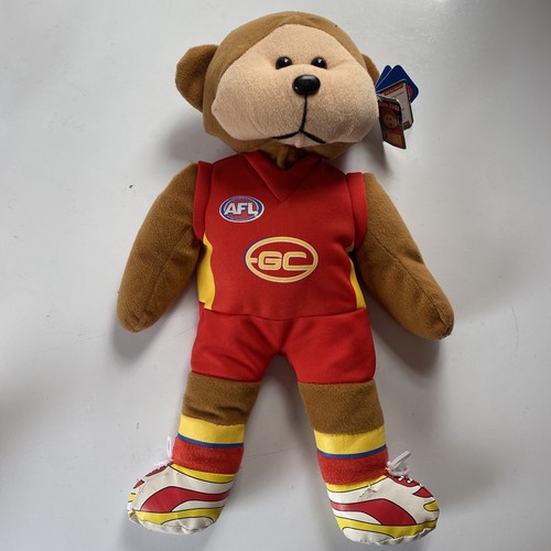 Jase The Gold Coast Suns Bear, Beanie Kids Plush (2013) Soft Toy, Model ...