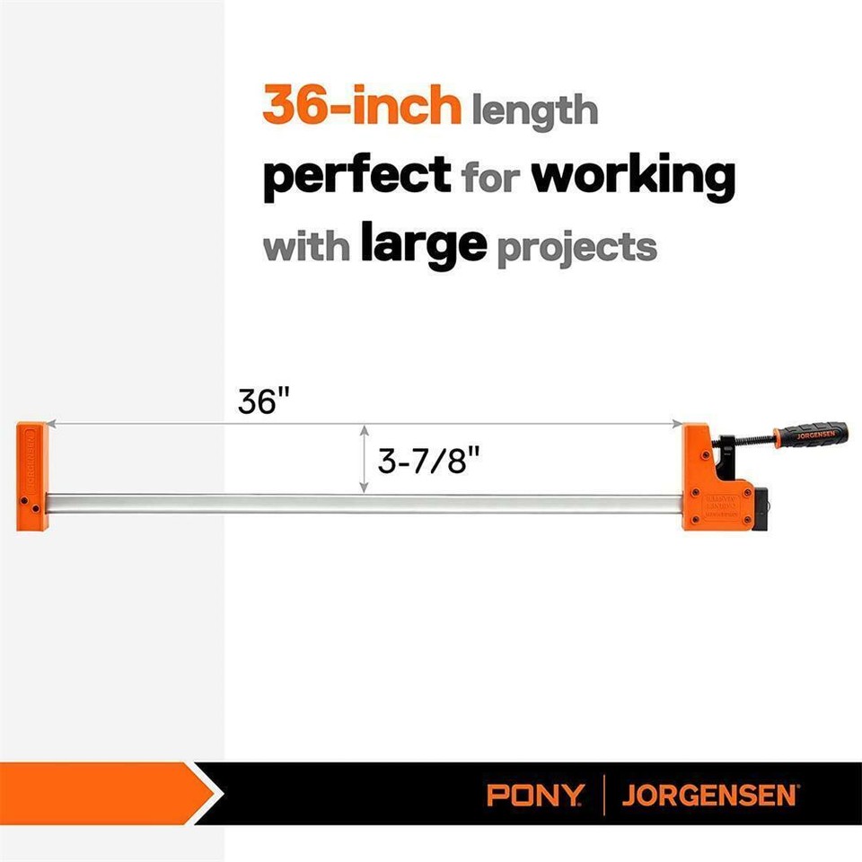 JORGENSEN 48''/36''/24''Bar Clamps 90° Cabinet Master Parallel Jaw Bar ...