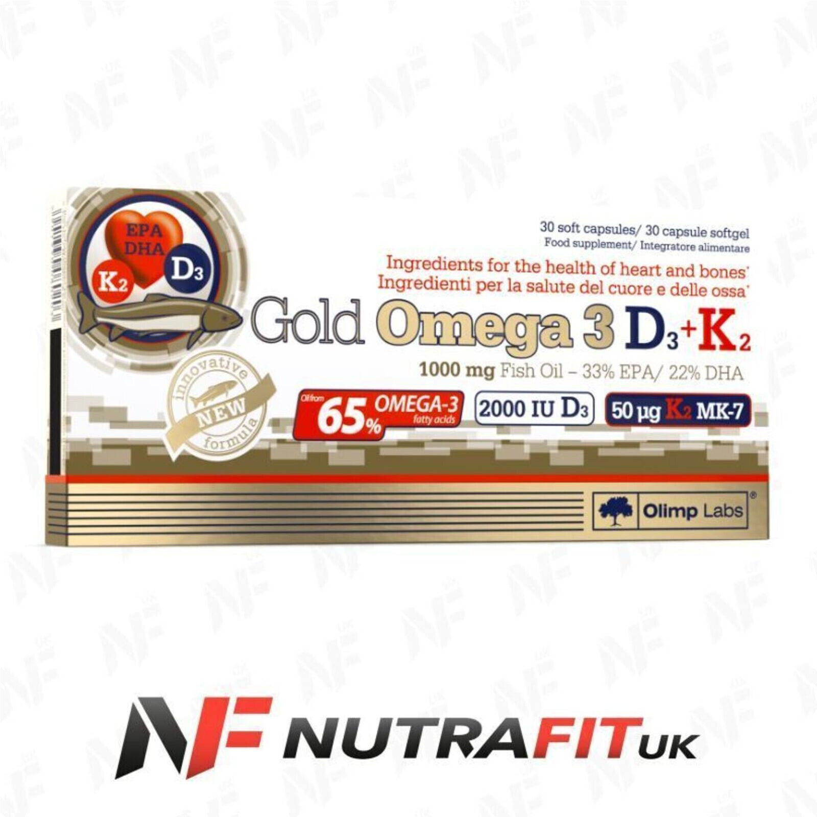 OLIMP GOLD OMEGA 3 D3 K2 vitamin D K E heart circulatory bone system ...