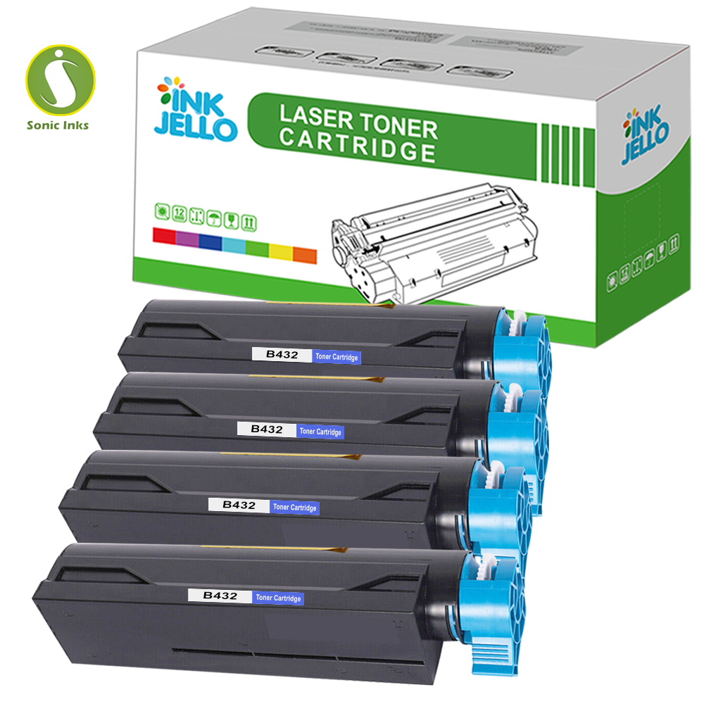 4 Black Toner Cartridge For OKI B412dn B412dnw B432dn B432dnw B512dn ...