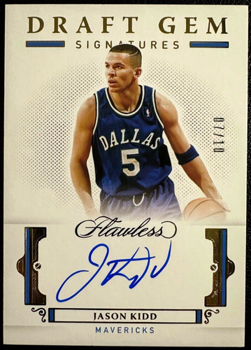 2020-21 Panini Flawless - Draft Gem Signatures Jason Kidd #DG-JKD Gold ...
