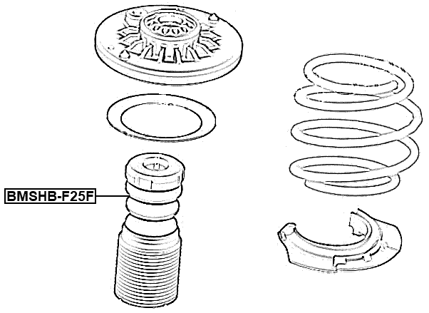 Boot With Jounce Bumper Front Shock Absorber OEM 31336787104 Febest ...