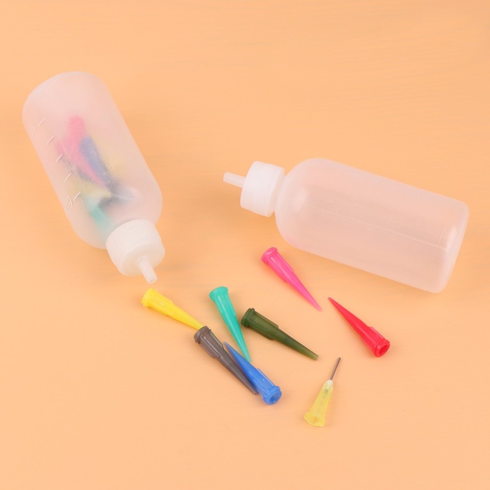 12 Sets Dispenser Bottle Nozzle Painting Squeeze Condiment Bottles with ...