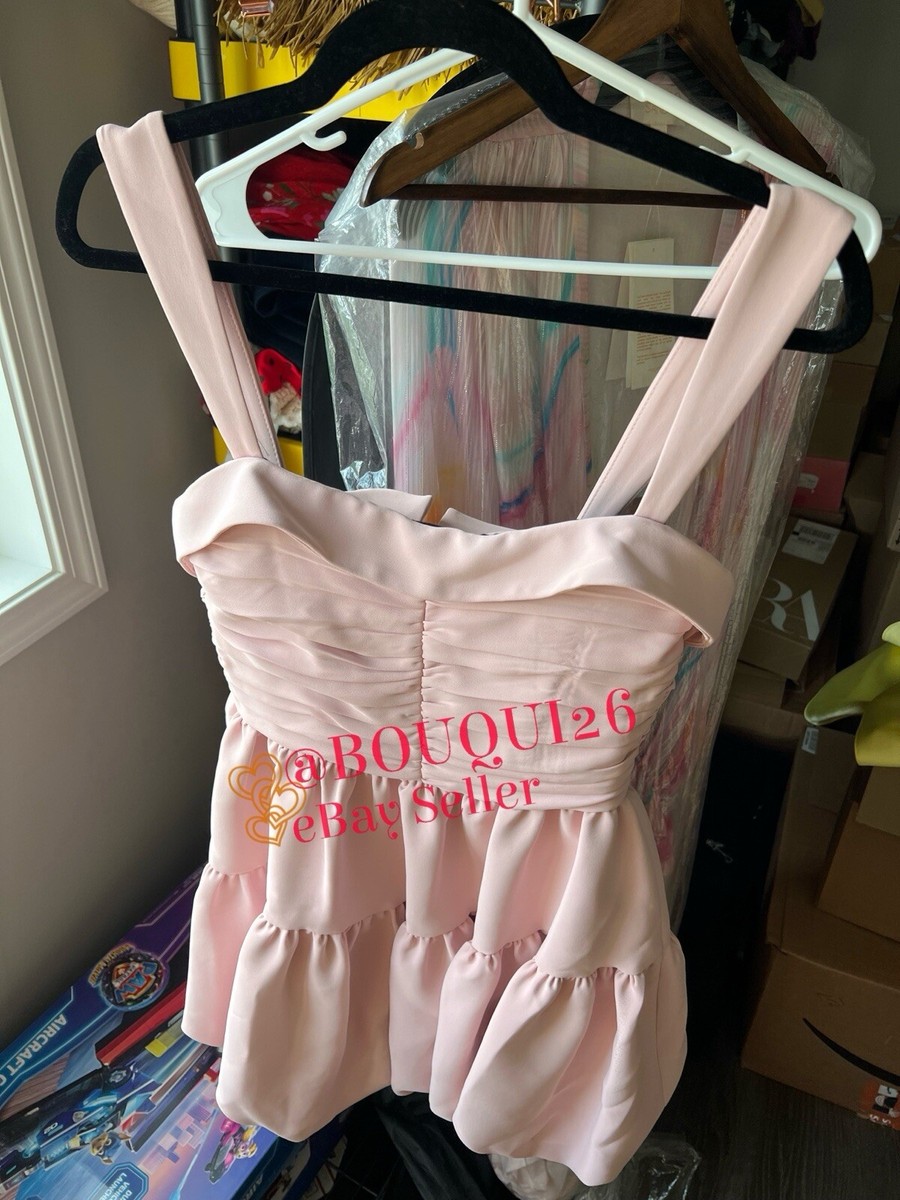 ZARA NEW WOMAN SS24 BEIGE-PINK DRAPED BALLOON MINI DRESS ALL ZARA NEW WOMAN SS24 BEIGE-PINK DRAPED BALLOON MINI DRESS ALL
