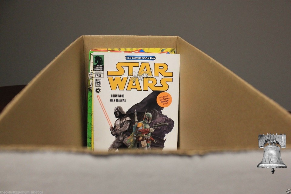 Short Cardboard Comic Book Storage Box Holds 150-175 Comics Stackable ...