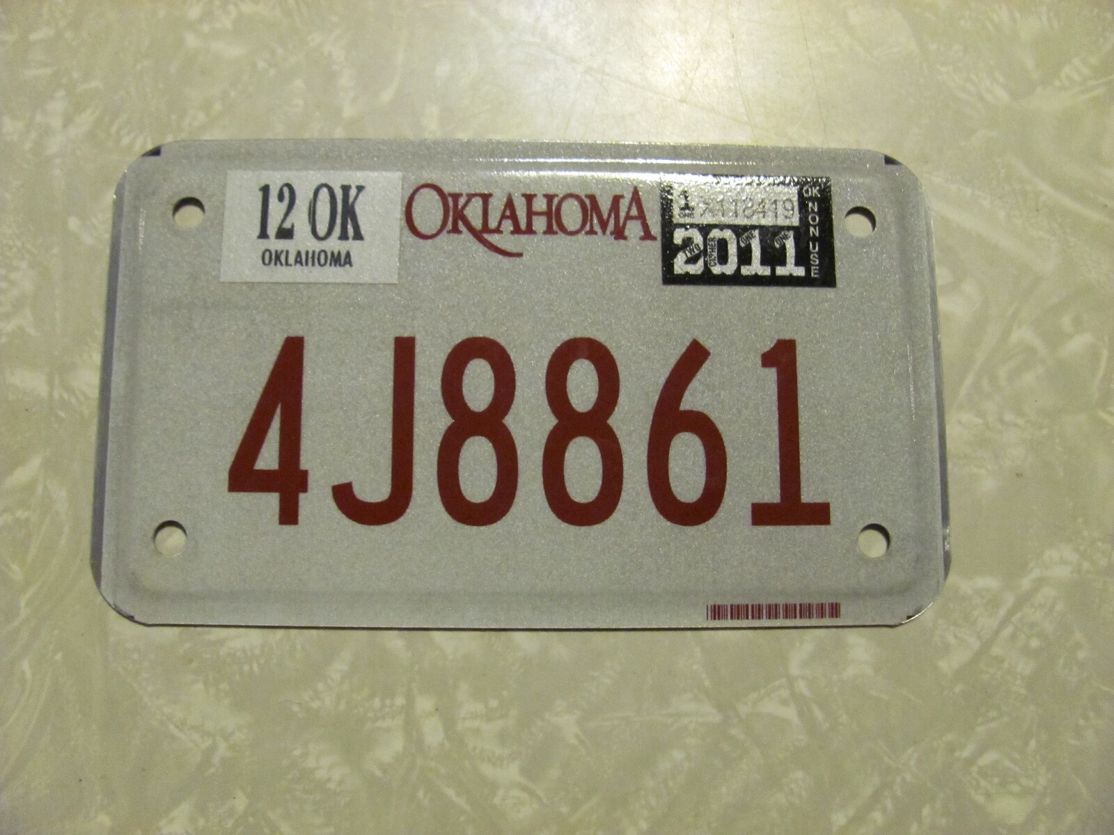 2011 OKLAHOMA motorcycle LICENSE PLATE FREE SHIPPING SEE MY OTHER ...