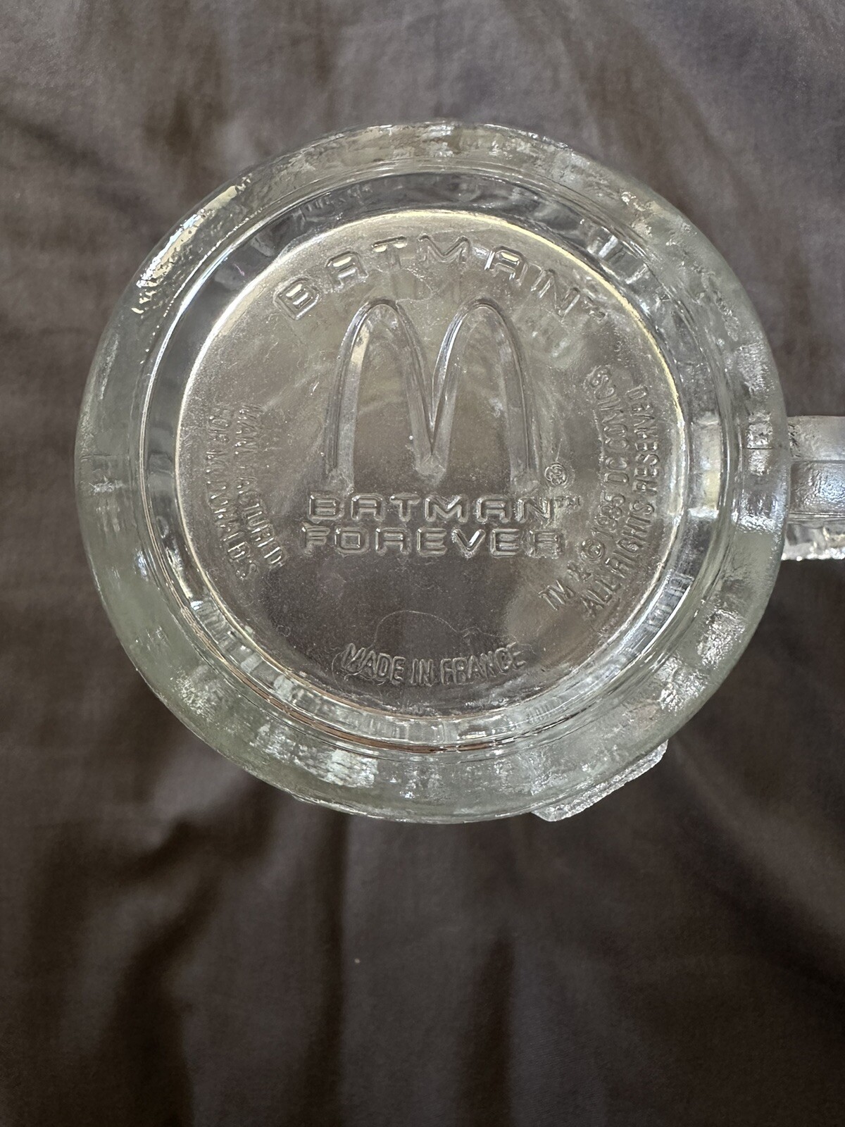 McDonald's Batman Forever 1995 DC Comics Batman Glass Mug-Made In ...