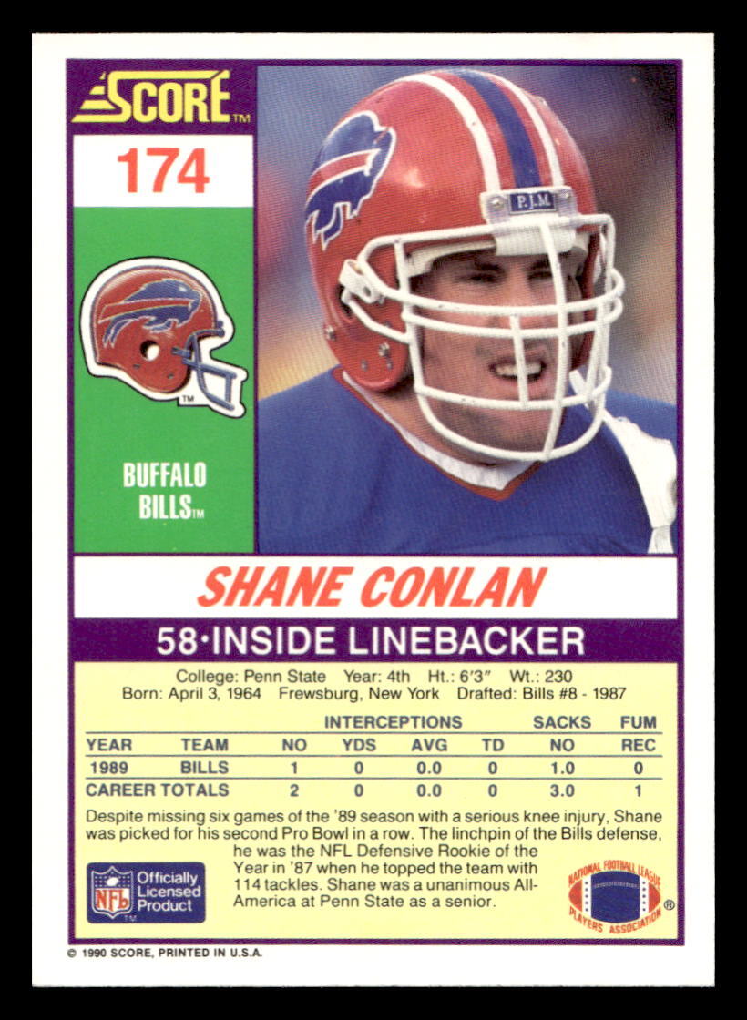 1990 Score - #174 Shane Conlan for sale online | eBay
