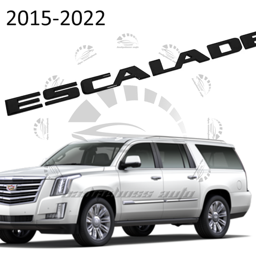 For Escalade 2015-2022 Letter Emblem Badge Gloss Black Rear Liftgate ...