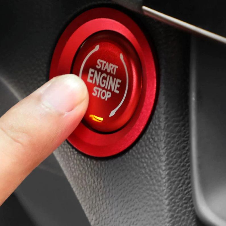 For Chevy Silverado 2022-2025 Engine Push Switch Button Ring Trim Red ...