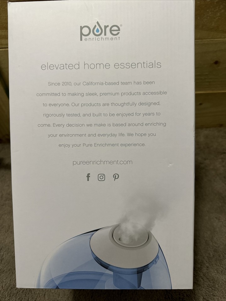 Pure Enrichment Ultrasonic Cool Mist Humidifier 120 V Variable Speeds ...