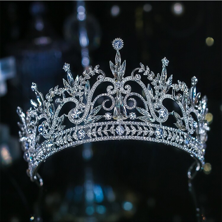 7.2cm Tall Large Crystal Tiara Crown Wedding Bridal Queen Princess For ...