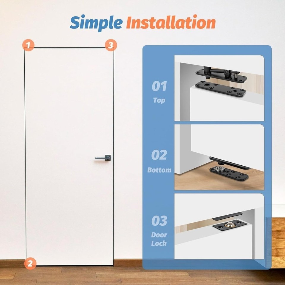 Modern Concealed Hinges in Stainless Finish for Contemporary Door ...